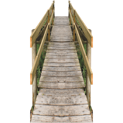 SP13459 Forest Trail Wood Bridge Hike Backdrop Cardboard Cutout Standee ...