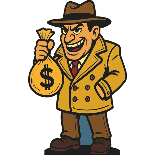 SP13481 Cartoon 1920s 20s Gangster Mobster Harlem Good Fella Cash ...