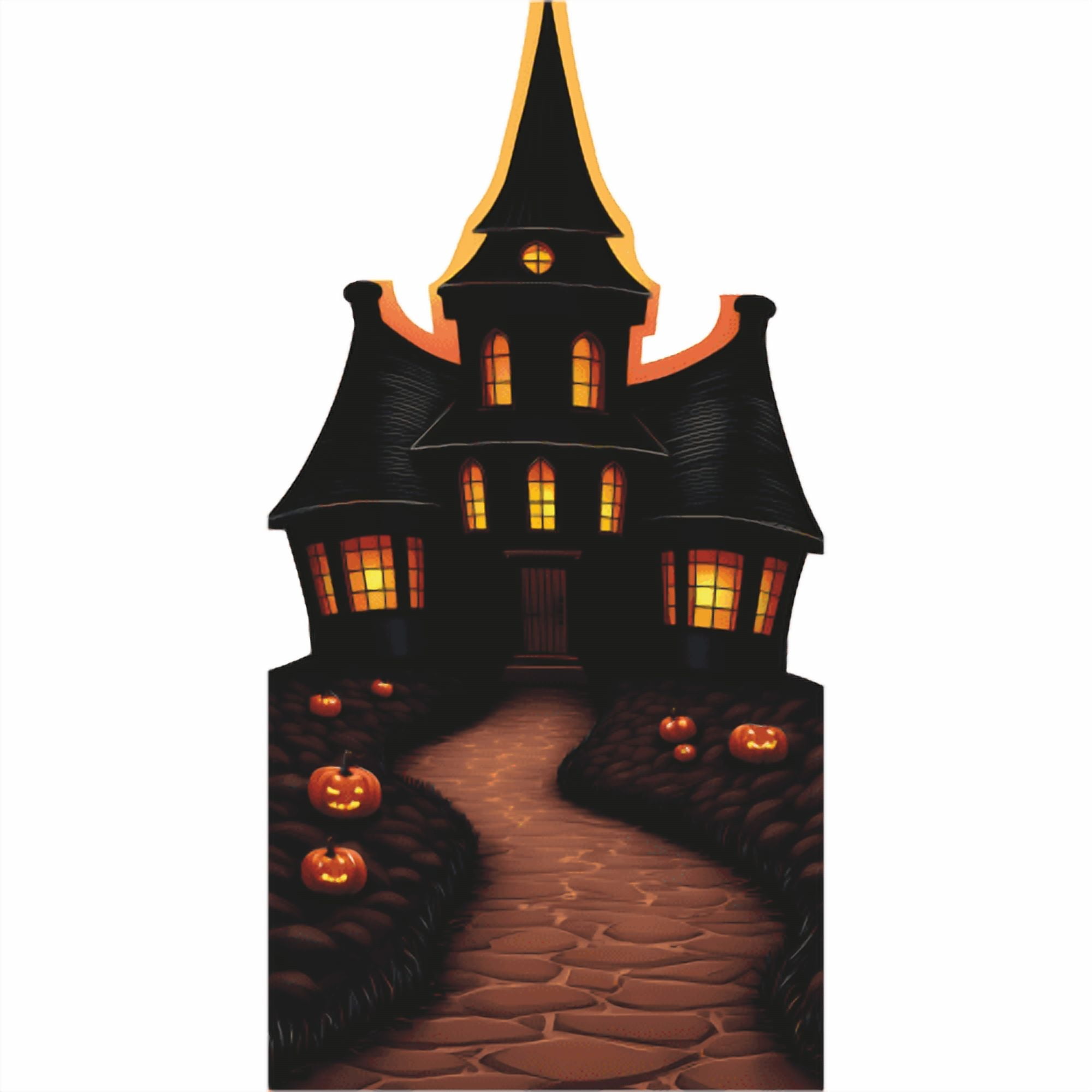 SP13489 Halloween Haunted House Pumpkin Jack O Lantern Cardboard Cutout ...