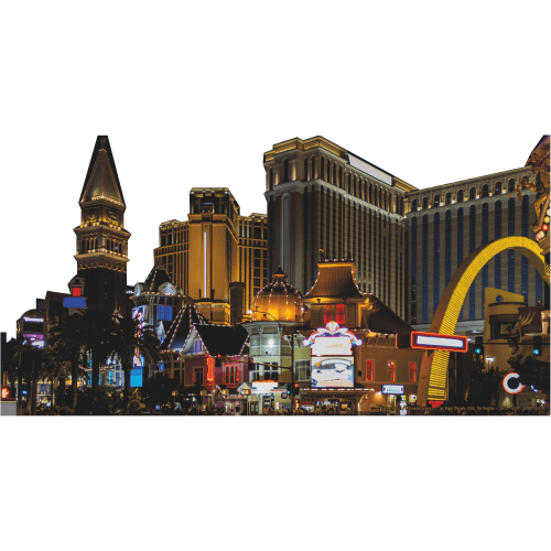SP13521 Las Vegas Hotel Casino Resort View Skyline Cardboard Cutout ...
