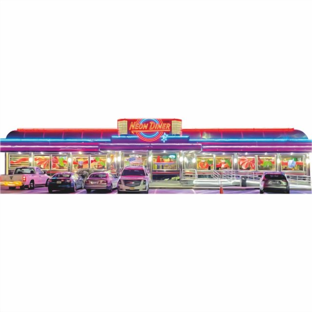 SP13526 Neon 1950s Night Diner Restaurant Cardboard Cutout Standee ...
