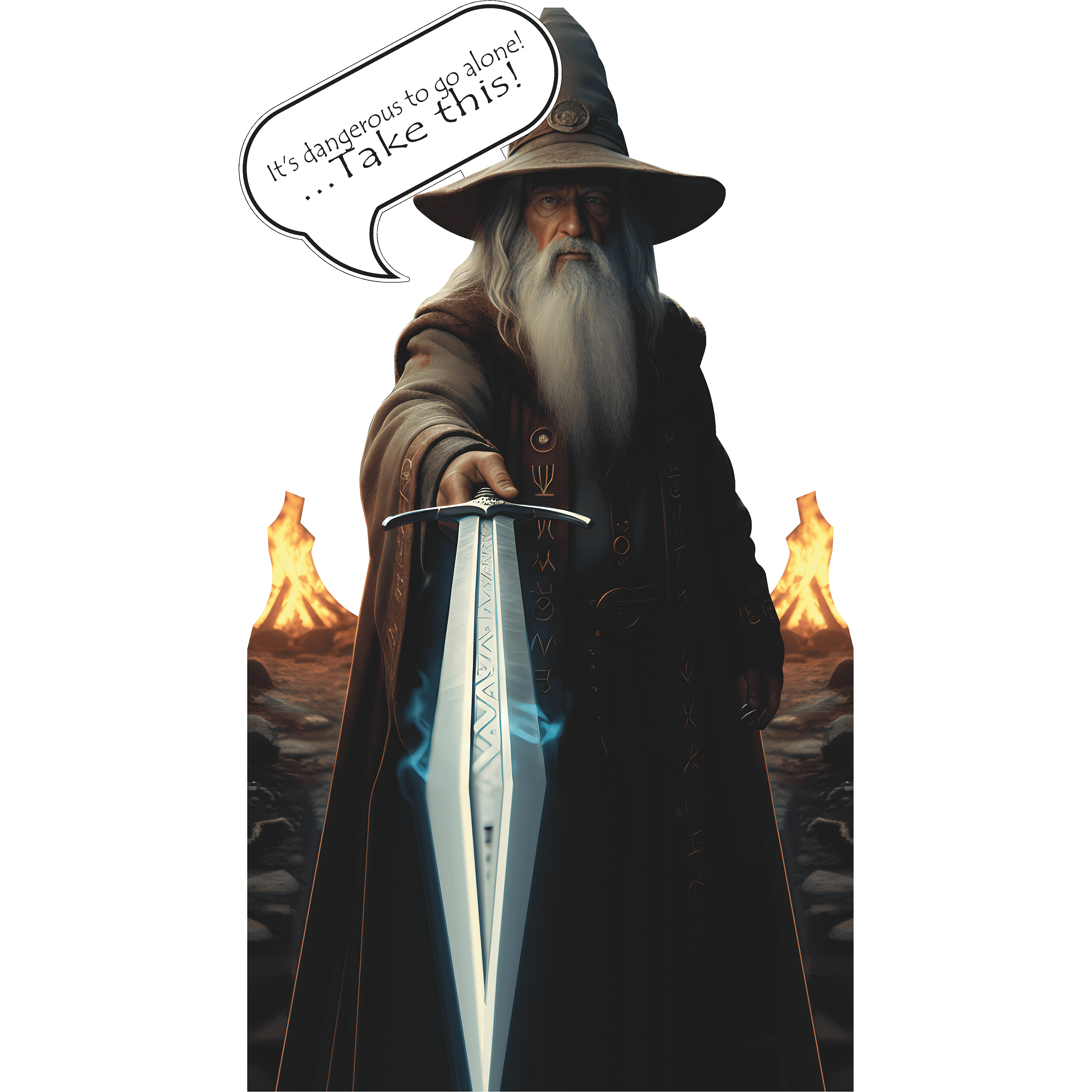 SP13624 Legend of Sword Link Wizard Dangerous To Go Alone Cardboard ...