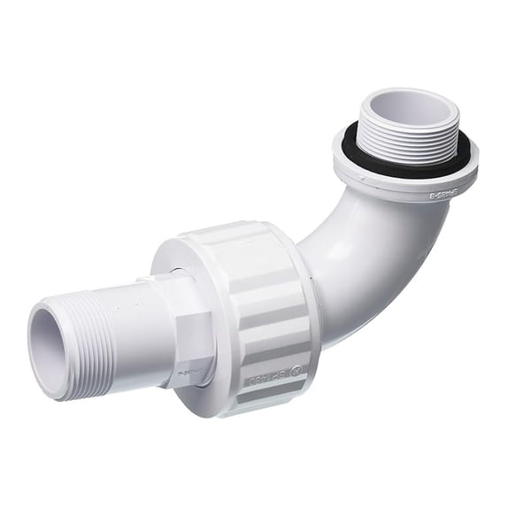SP1485 1-1/2-Inch MIP White Full-Flo 90-Degree Sweep Elbow Self ...