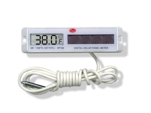 SP160-01-8 Digital Panel Thermometer with White Rectangular Solar ...