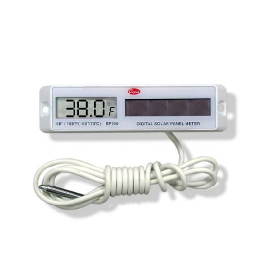 SP160-01-8 Digital Panel Thermometer with White Rectangular Solar ...