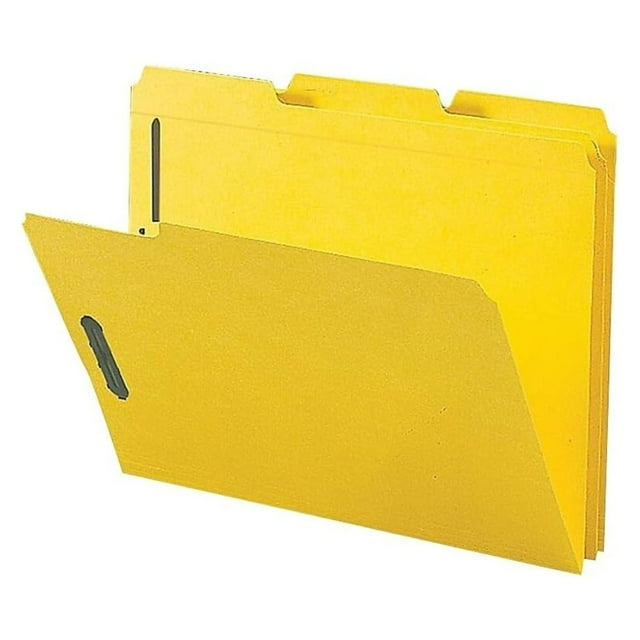SP17270 Fastener Folders,w/ 2-Ply Tab,1/3 Ast Tab,50/BX,Ltr,Yellow ...
