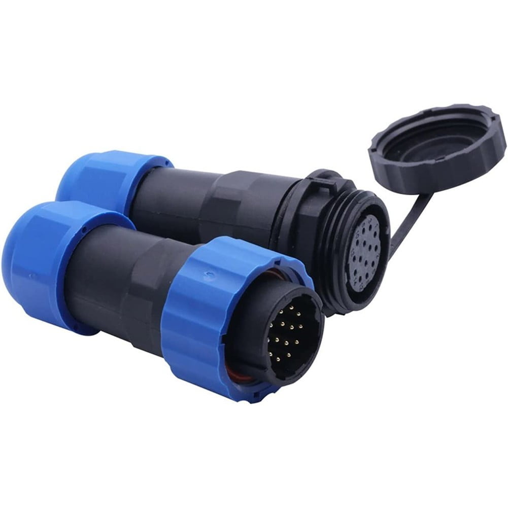 SP20 IP68 Waterproof 2 to 14 pin Plug and Socket Inline Connector ...