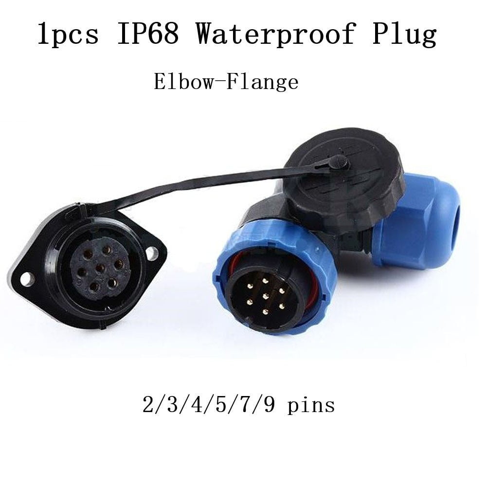 Sp20 Ip68 Waterproof Cable Connector Elbow Flange Circular Connector 2 ...
