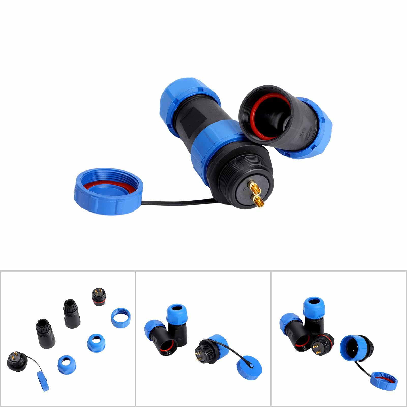 SP21 IP68 2Pin Waterproof Plastic Aviation Plug Socket Cable in line ...
