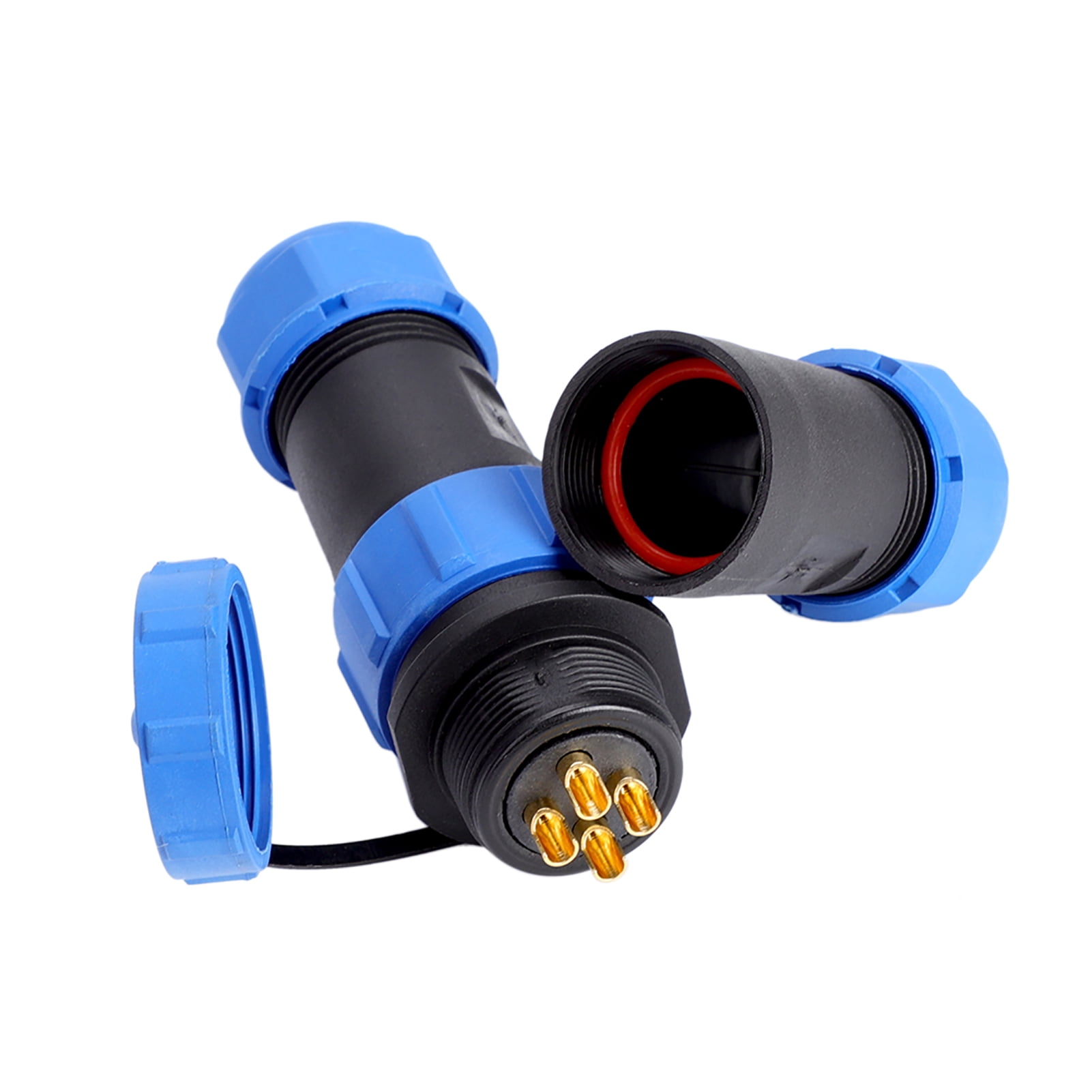 SP21 IP68 4Pin Waterproof Plastic Aviation Plug Socket Cable in line ...