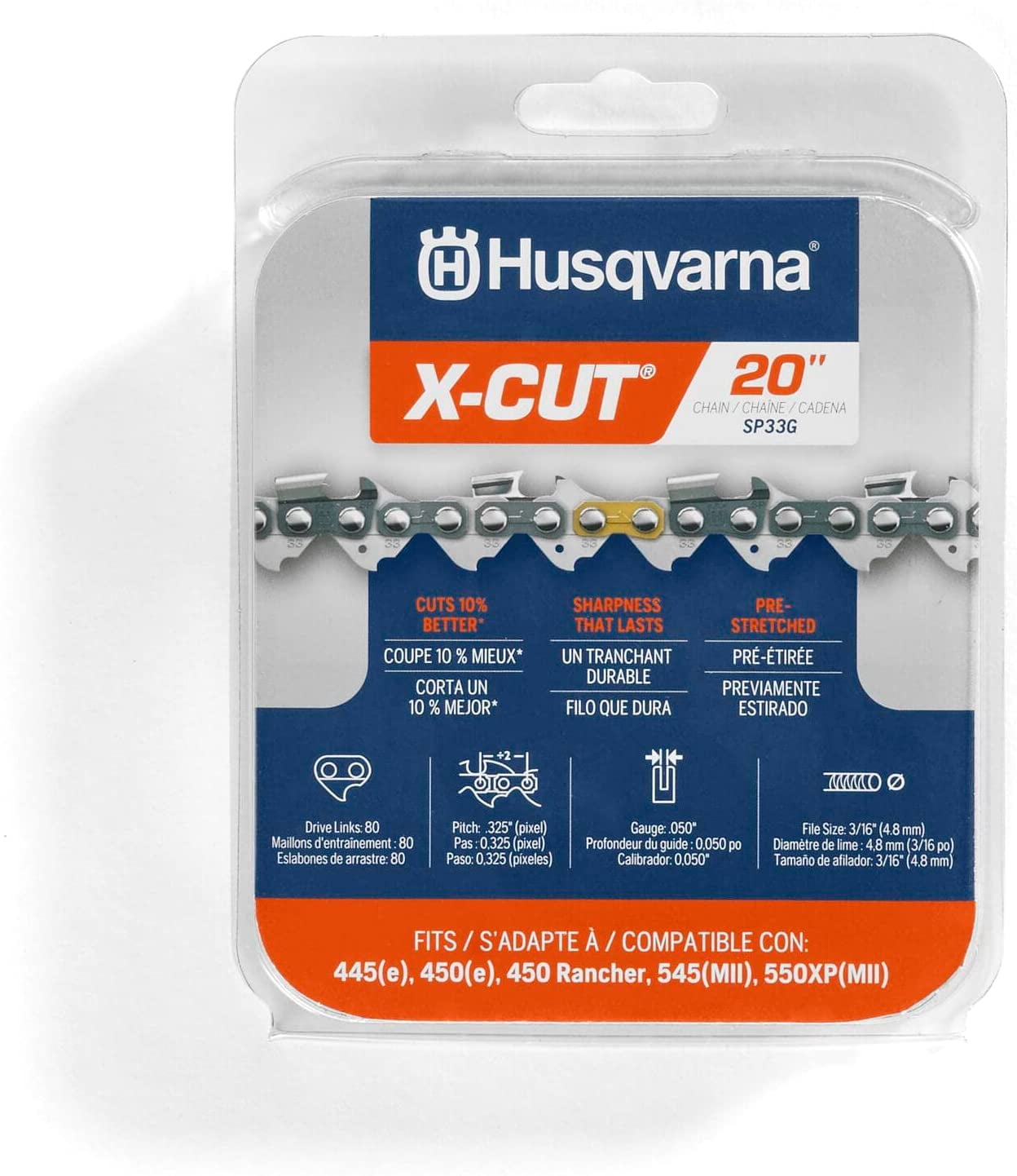 SP33G 20 Inch Chainsaw Chain, .325" Pitch, .050" Gauge, 80 Drive , Pre ...