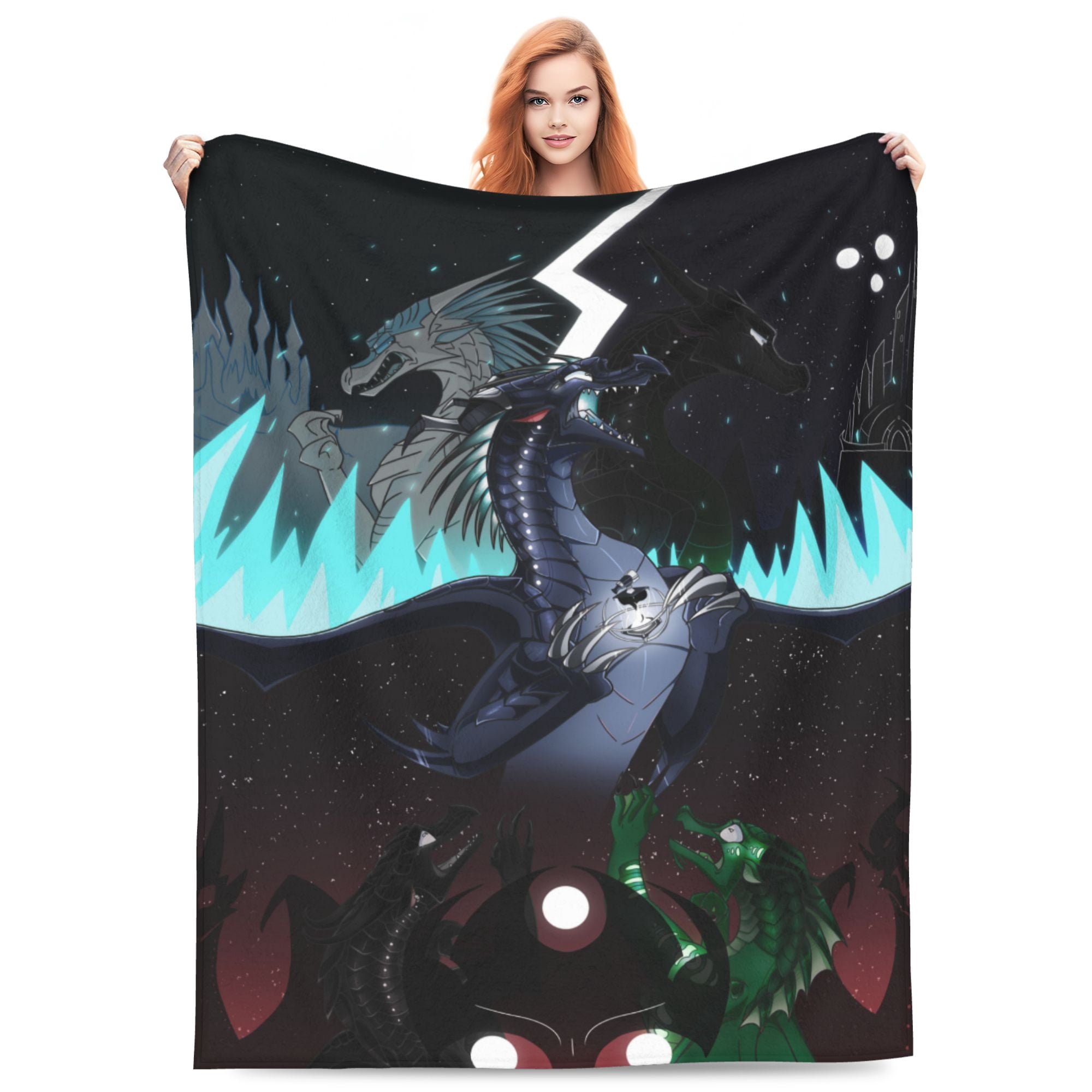 Wings Dragon Fire Bed Blanket 3D Printed Throw Blanket Lightweight ...