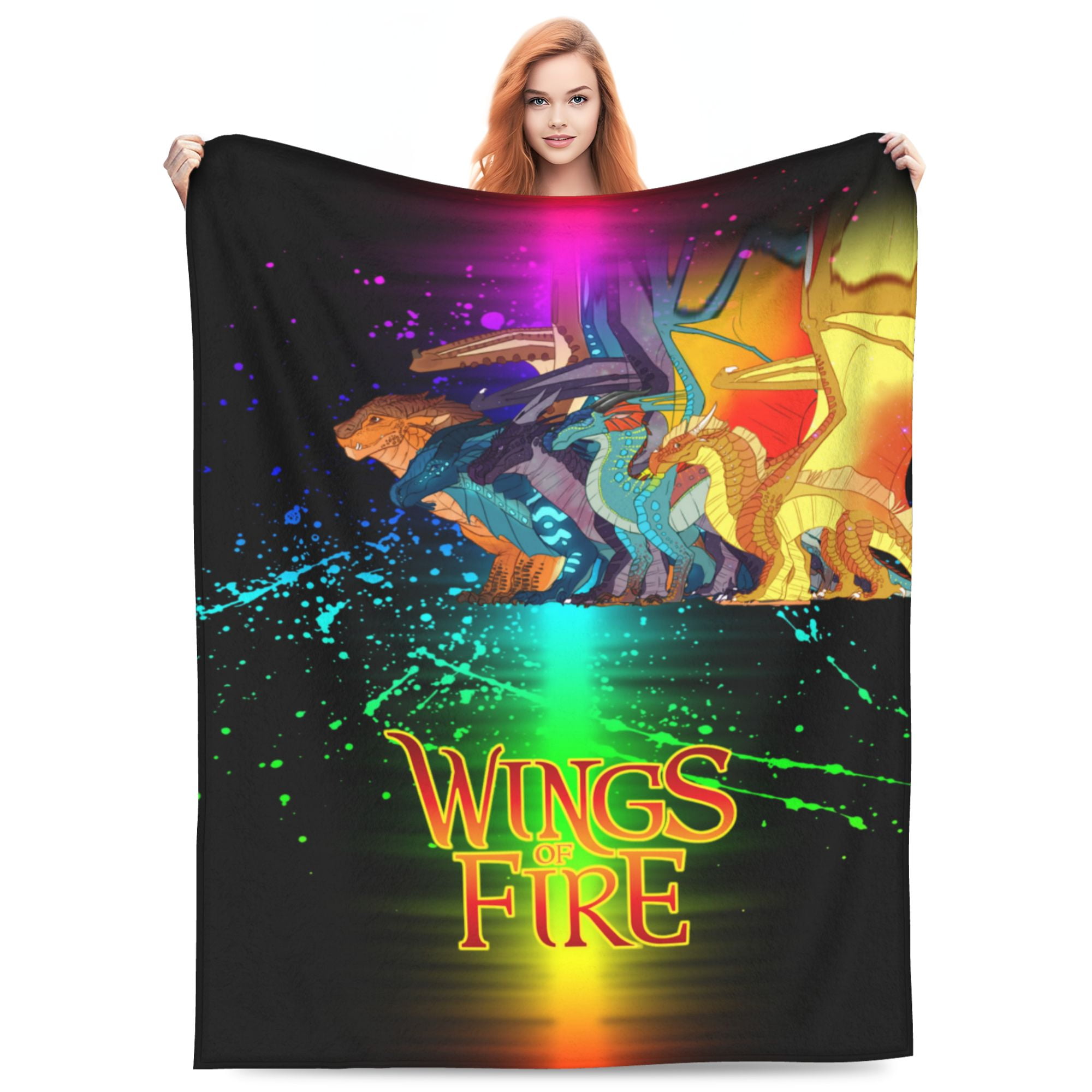 Wings Dragon Fire Bed Blanket 3D Printed Throw Blanket Lightweight ...