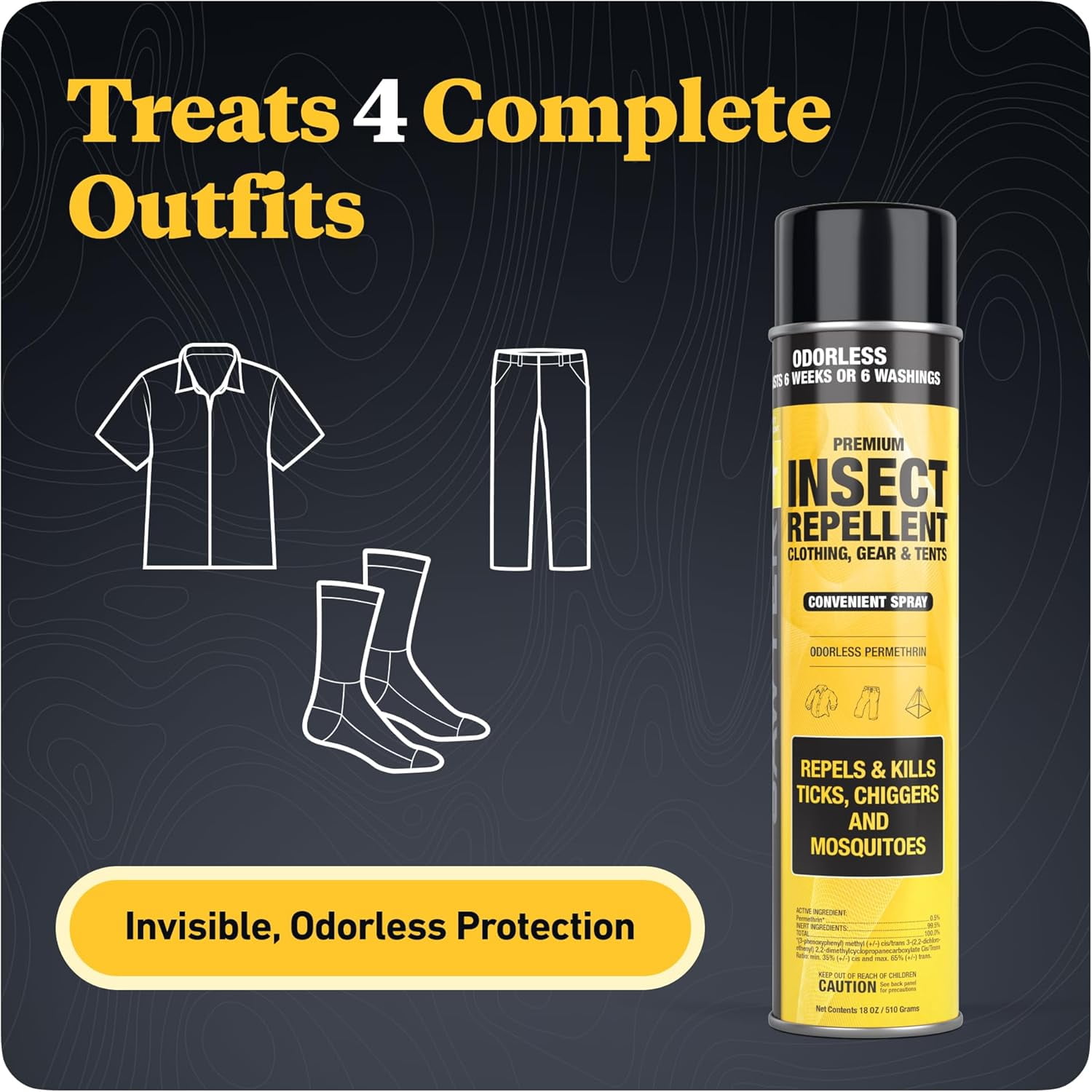 SP618 Premium Permethrin Insect Repellent Spray, 18-Ounce - Protects ...