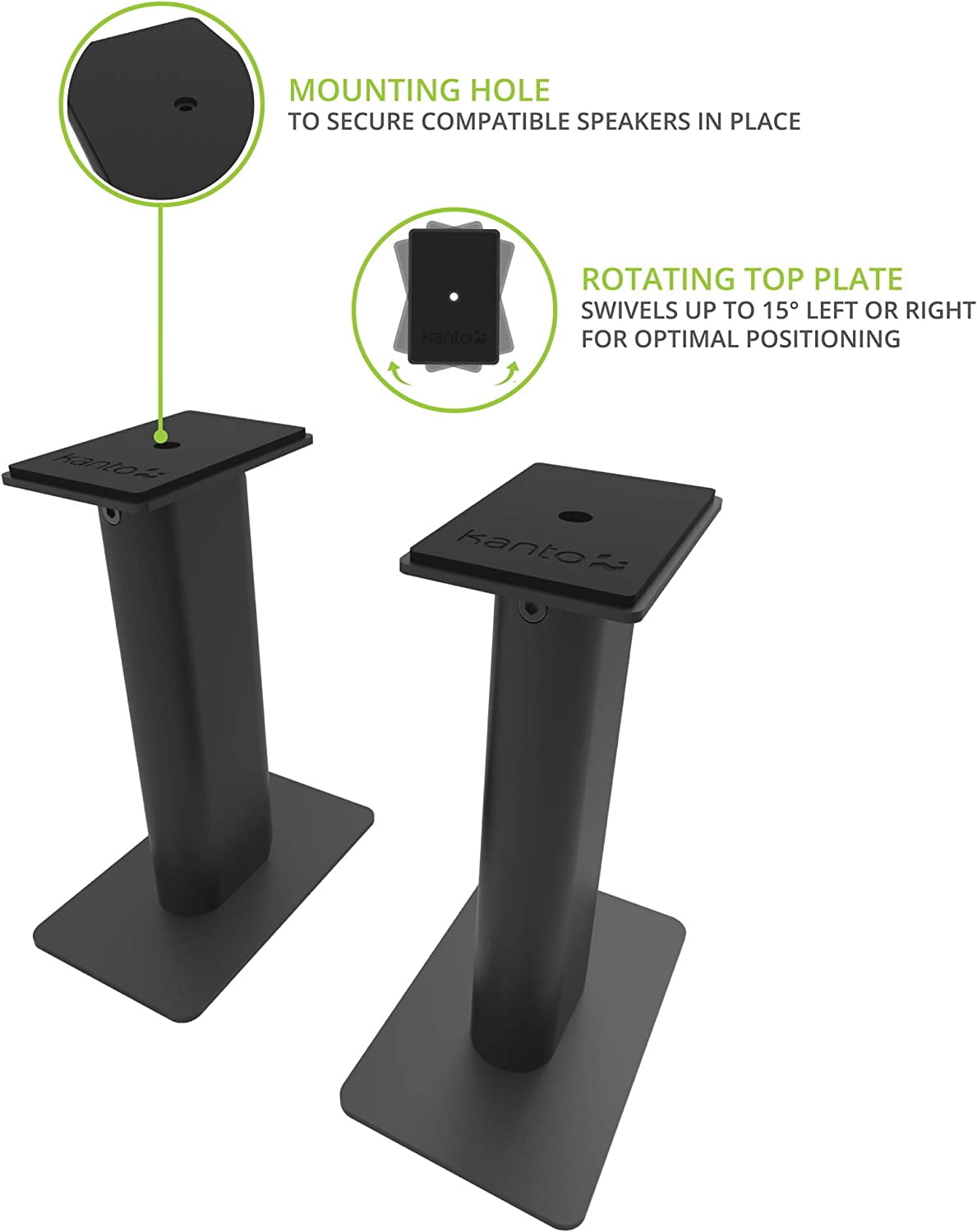 SP9 Rising Desktop Speaker Stands for Small/Medium Bookshelf Speakers ...