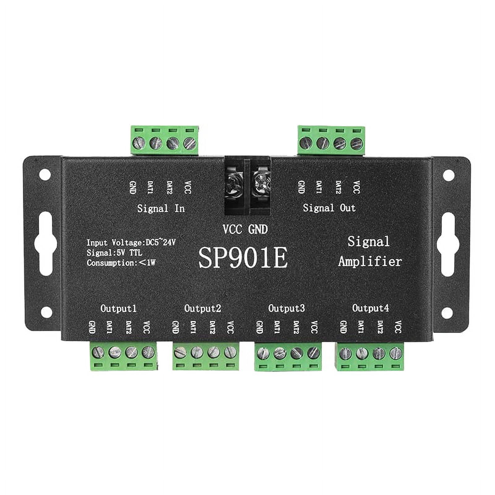 SP901E LED Pixel SPI Signal Amplifier Repeater Addressable Strip and ...