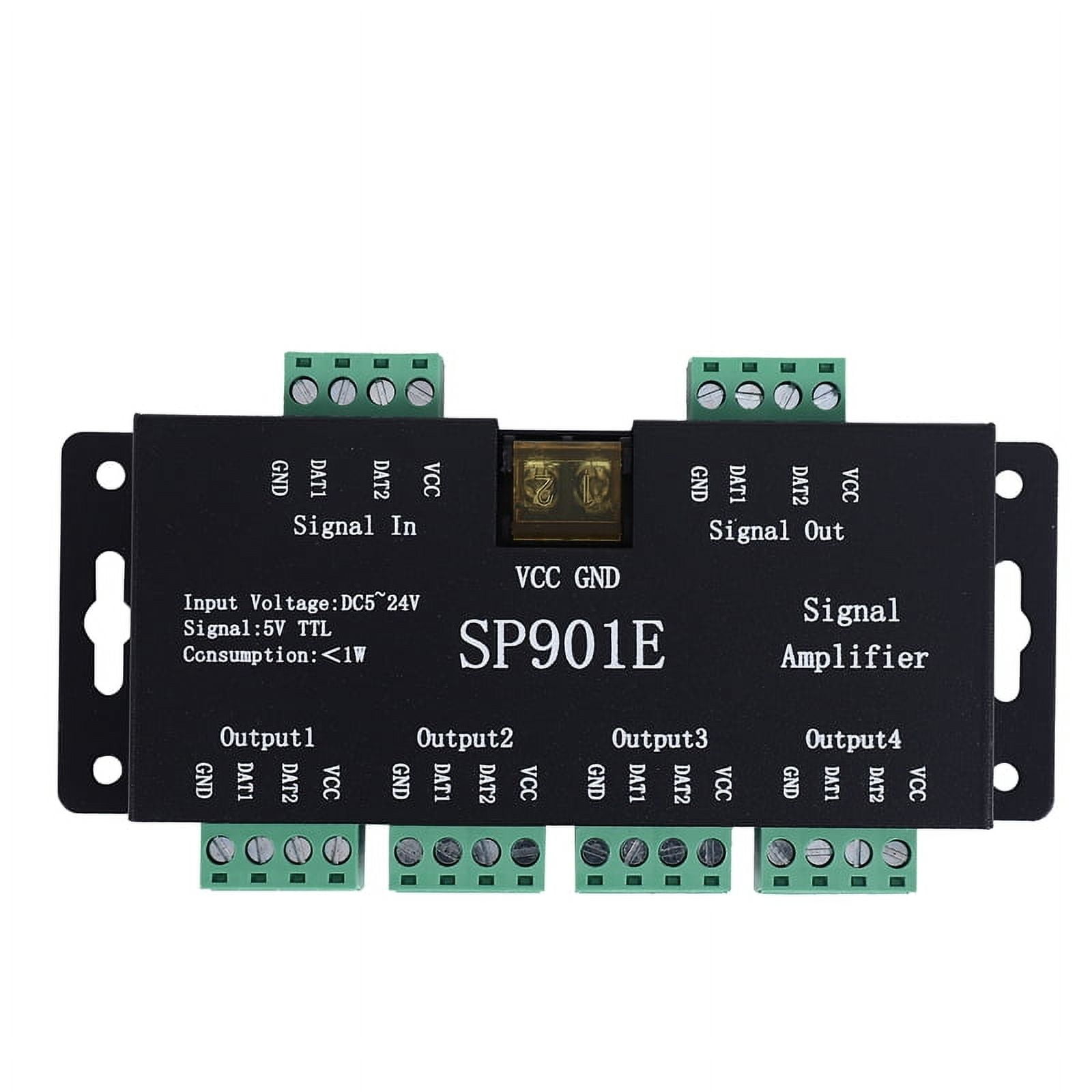 SP901E LED Pixel WS2812B WS2811 SPI Signal Amplifier Repeater for WS2813 SK6812 WS281 A3753 ...