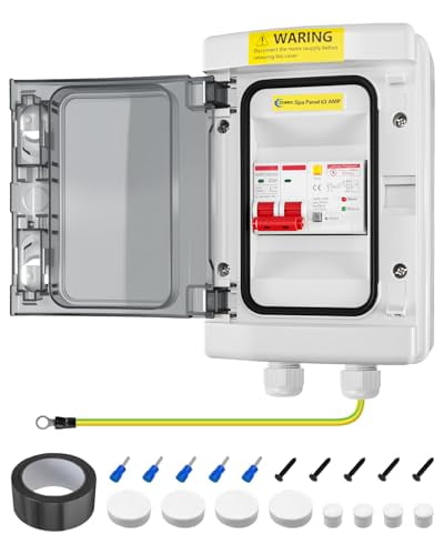 SPA Panel Disconnect GFCI Switch, 63A Circuit Breaker Box with Surge ...