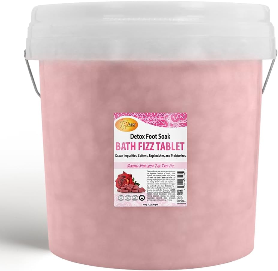 SPA REDI - Bath Fizz Tablets - Rose Scented - 2500 Tablets - 3 Gal Pail ...