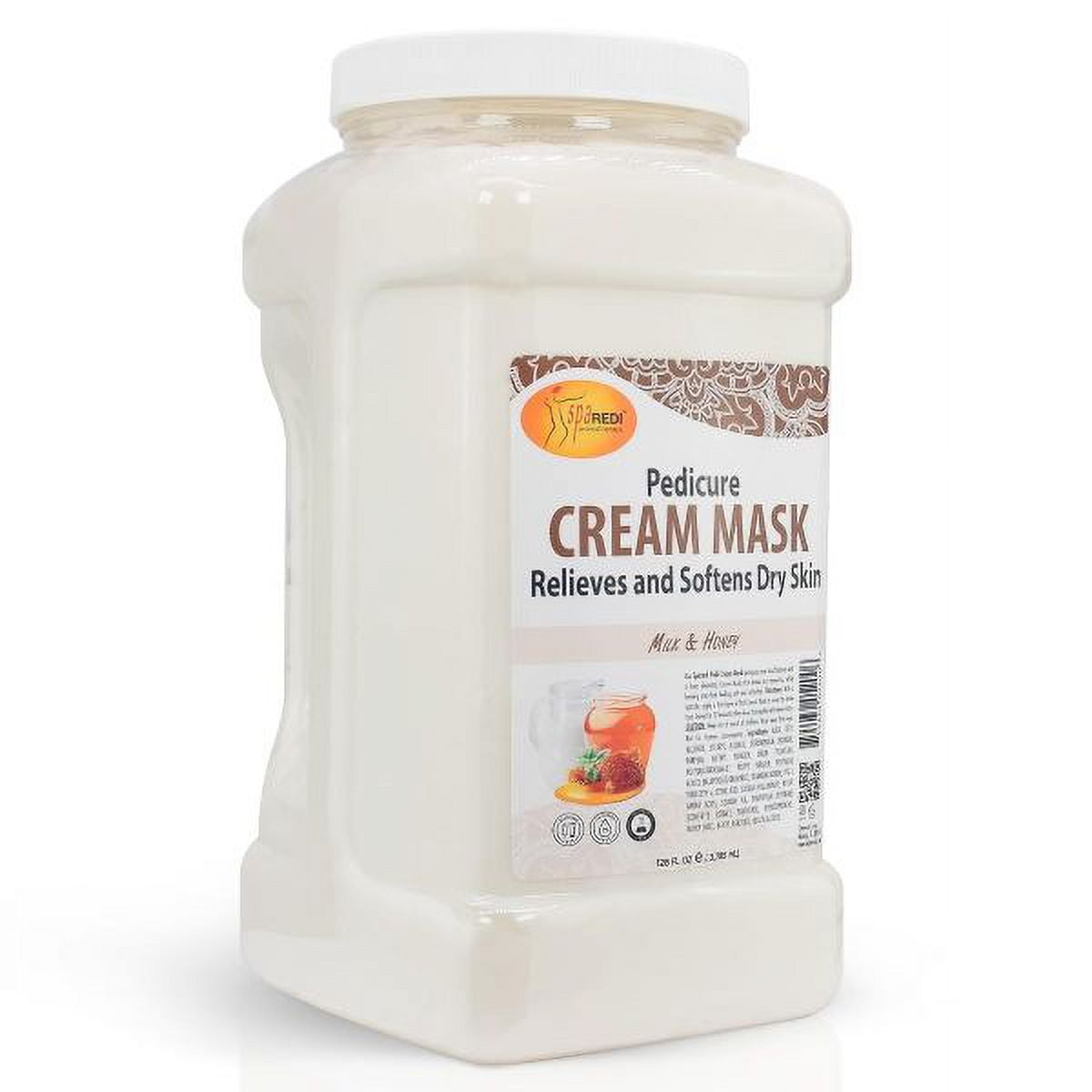 SPA REDI - Body and Foot Cream Mask, Milk and Honey, 128 Oz - Pedicure ...