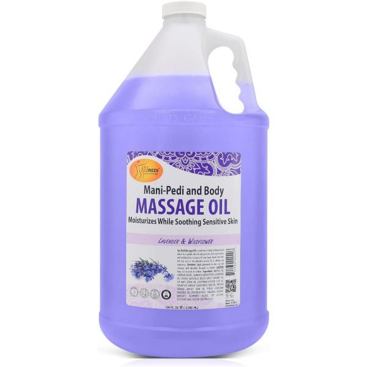 Spa Redi Massage Oil Lavender Wildflower 128 Oz Professional Pedicure Manicure Full Body
