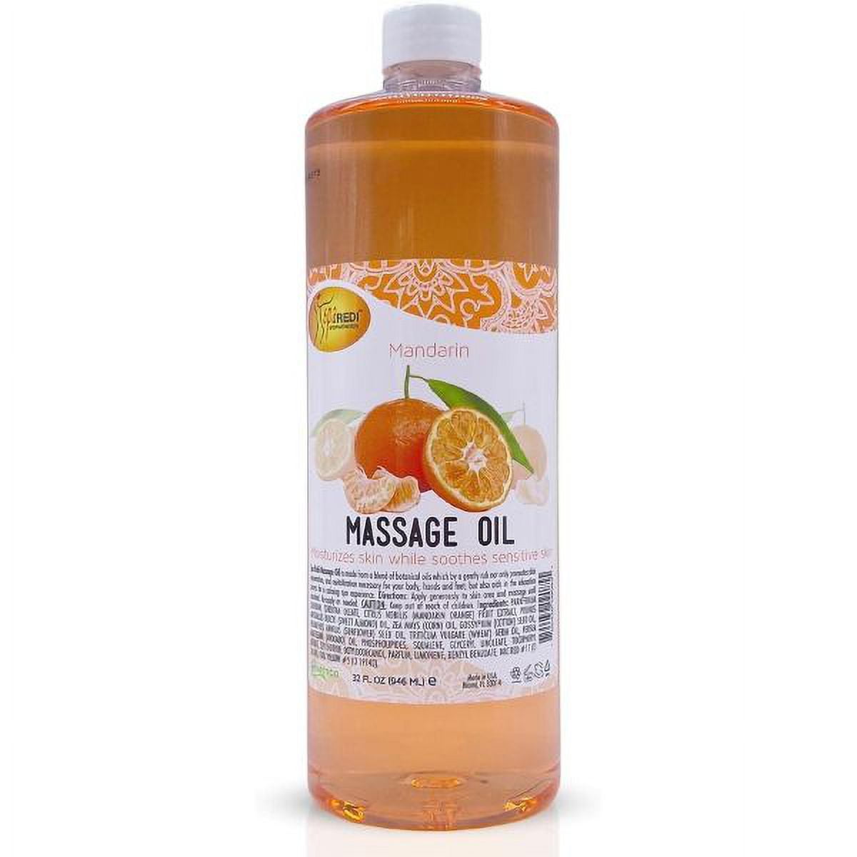 Spa Redi Massage Oil Mandarin 32 Oz Professional Full Body