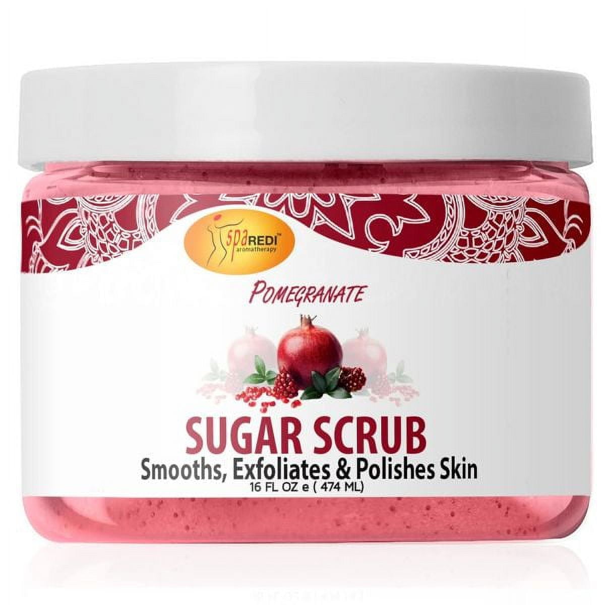 SPA REDI - Sugar Body Scrub, Pomegranate, 16 Oz, Exfoliating ...