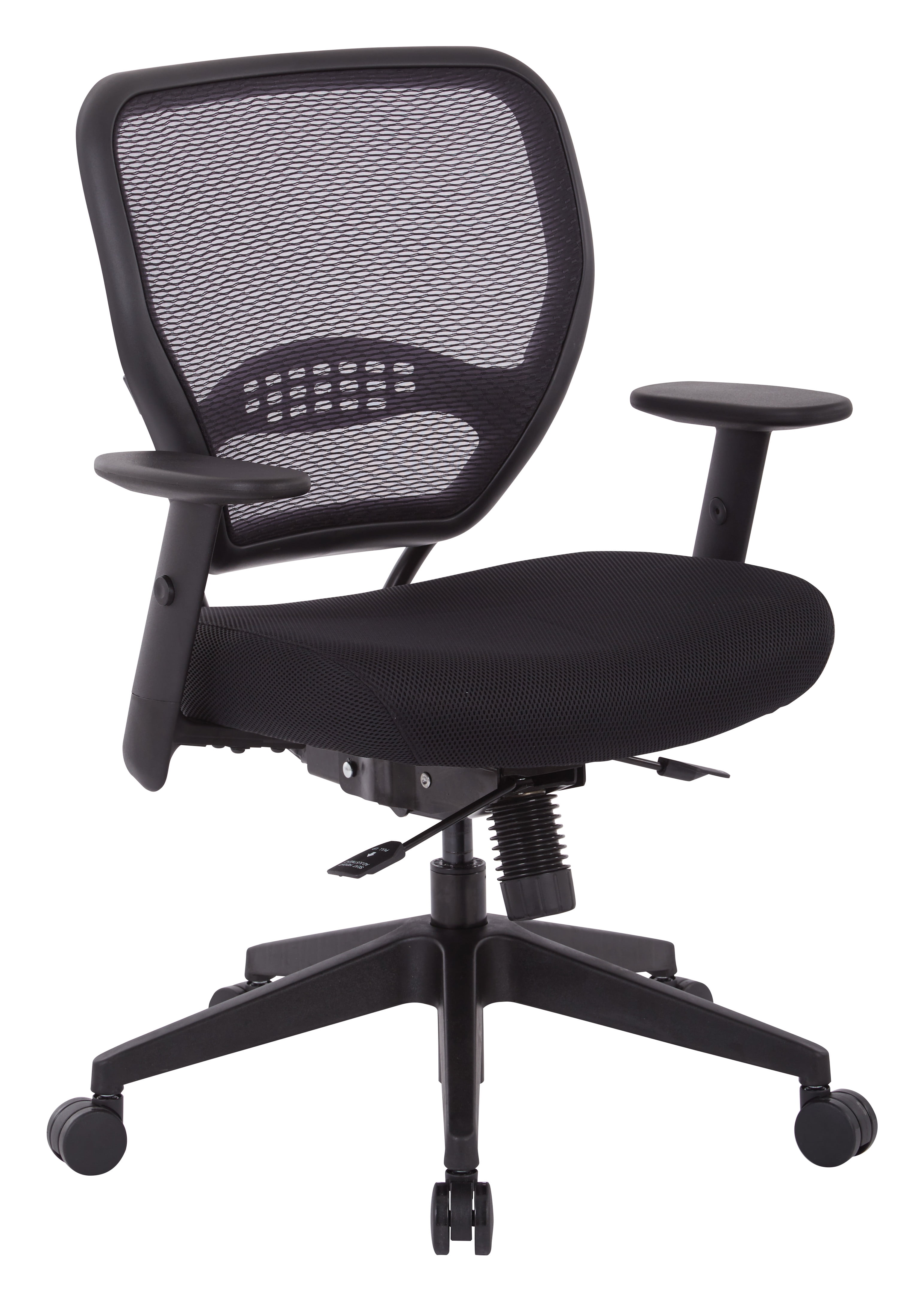 SPACE Seating Air GridÂ® Back and Black Mesh Seat, Adjustable Angled ...