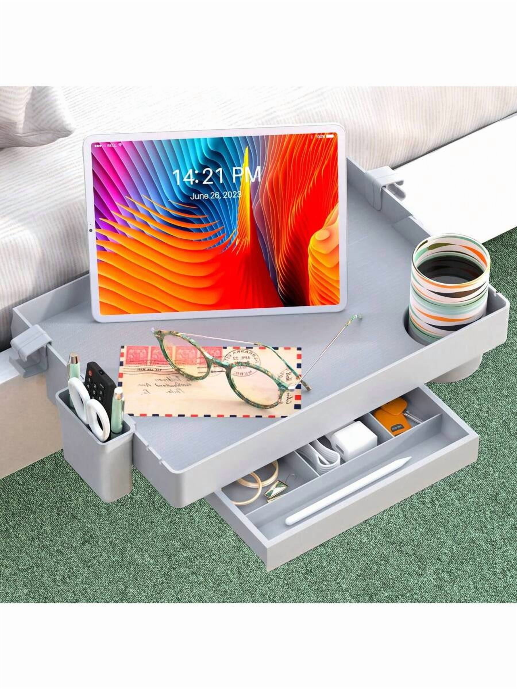 SPACEKEEPER Bedside Shelf For Bed, Foldable Bunk Bed Shelf Clip On ...