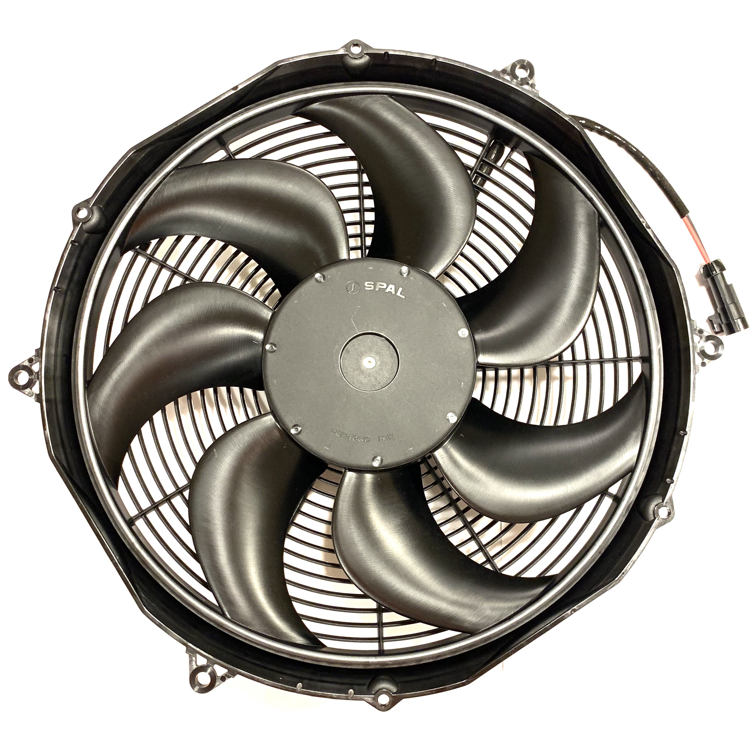 SPAL 30102803 16" Puller Fan 12 VOLT High Output Curved Blade 1953 cfm ...