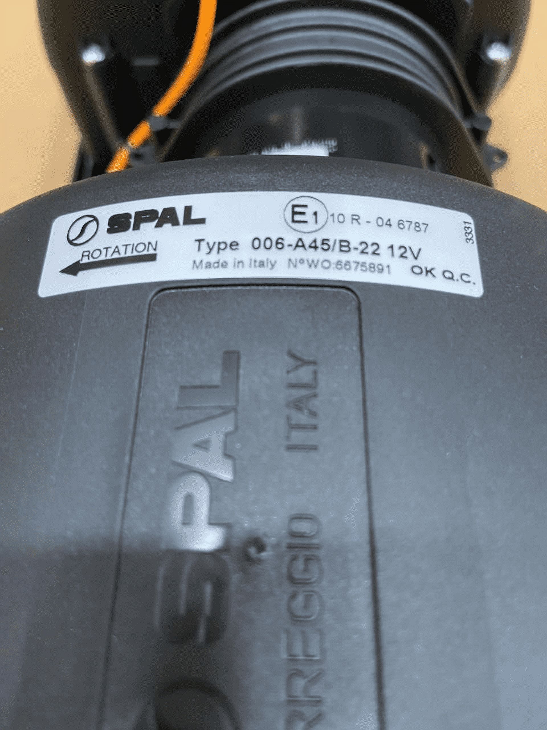 SPAL Blower Motor 12volts with 3 speed resistor - 006-A45-B-22 (OEM ...