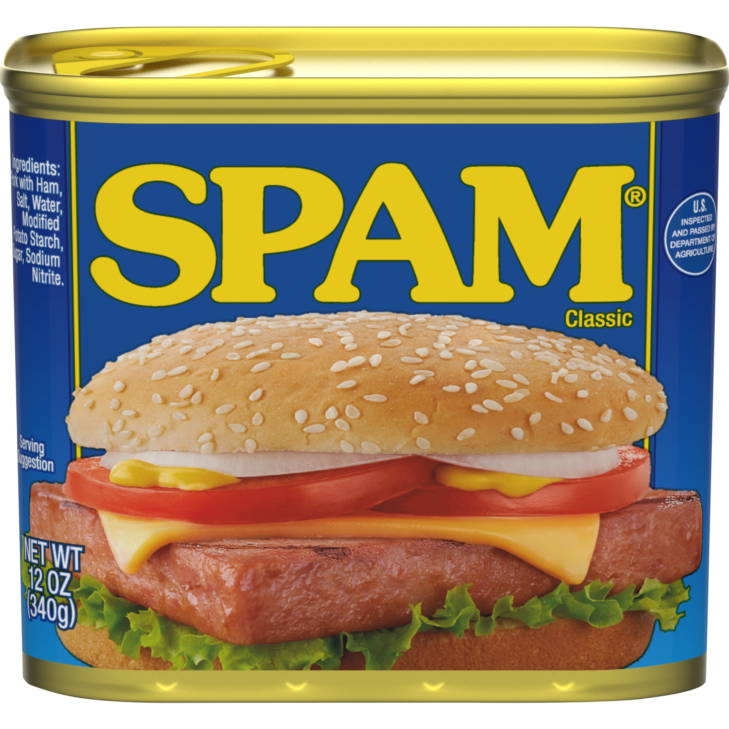 SPAM Classic, 7 g of protein, 12 oz Can (12-Pack) - Walmart.com