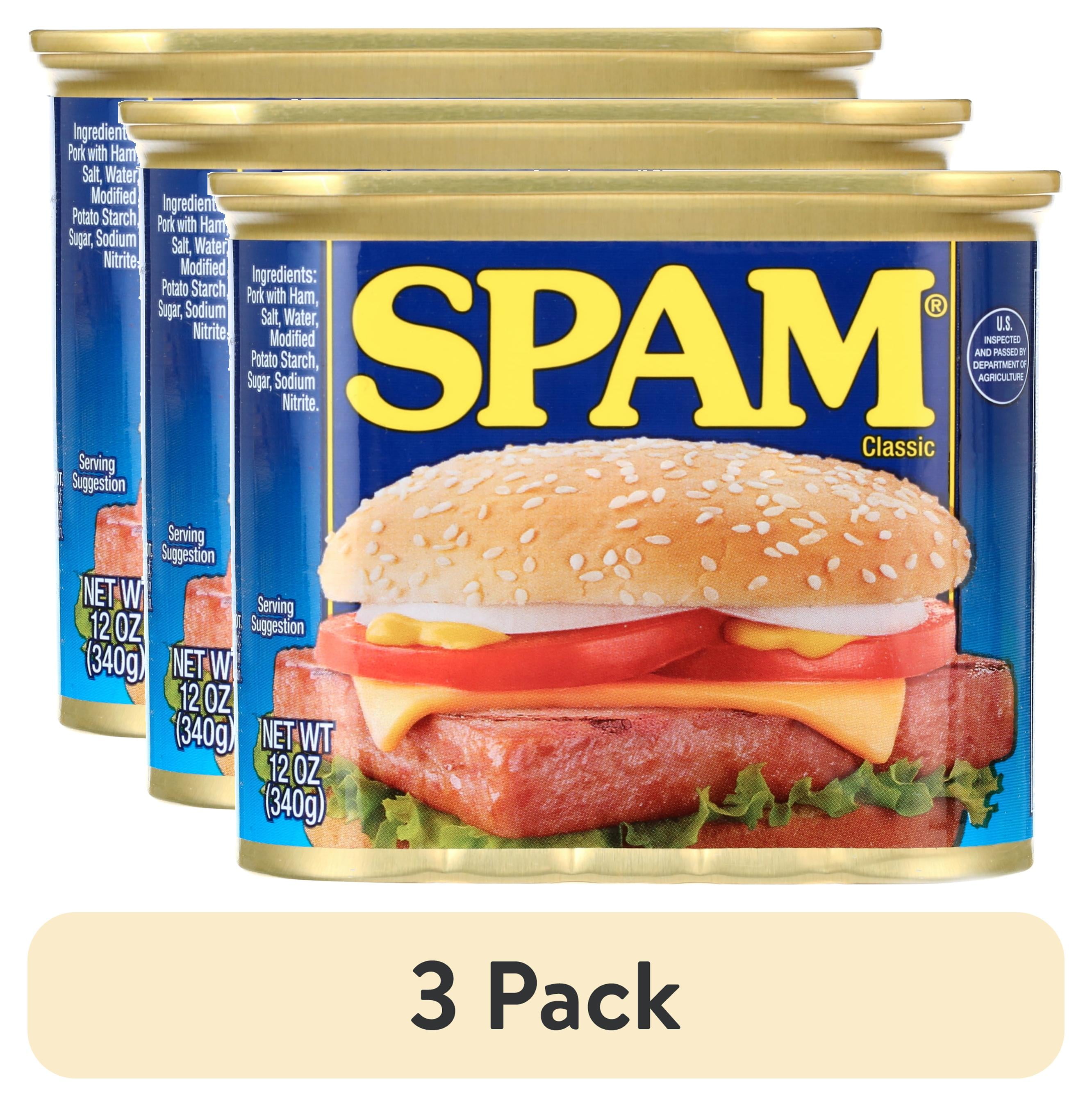 (3 pack) SPAM Classic, 7 g of protein, 12 oz Can (12-Pack) - Walmart.com