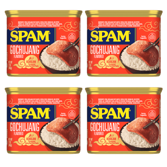SPAM Gochujang Flavored Canned Meat, Spicy Pork with Umami, 4 Pack, 12 ...