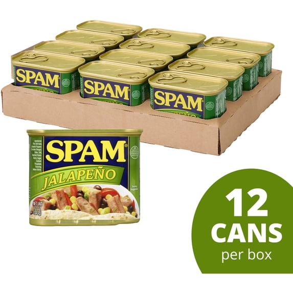 Free Shipping! SPAM Jalapeño Shelf-Stable Canned Pork with Ham 12 oz ...