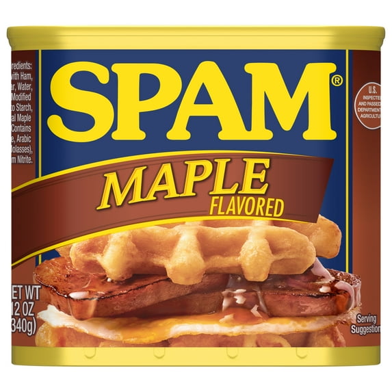 SPAM Maple 12oz Canned Meat, Sweet and Savory Flavored, Fully Cooked ...