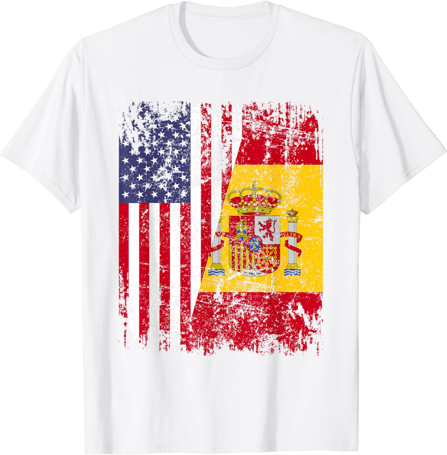 SPANISH ROOTS | Half American Flag | USA SPAIN FLAG T-Shirt - Walmart.com
