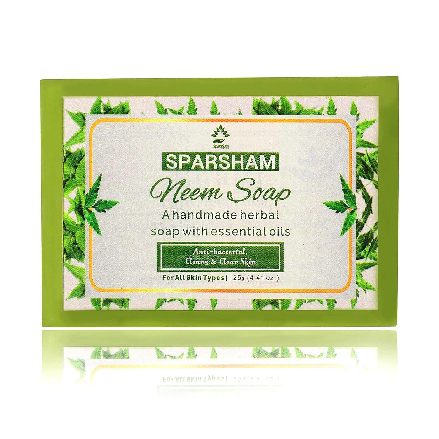 SPARSHAM HERBAL HANDMADE NEEM SOAP FOR PURIFIED SKIN RASHES ACNE PIMPLE ...