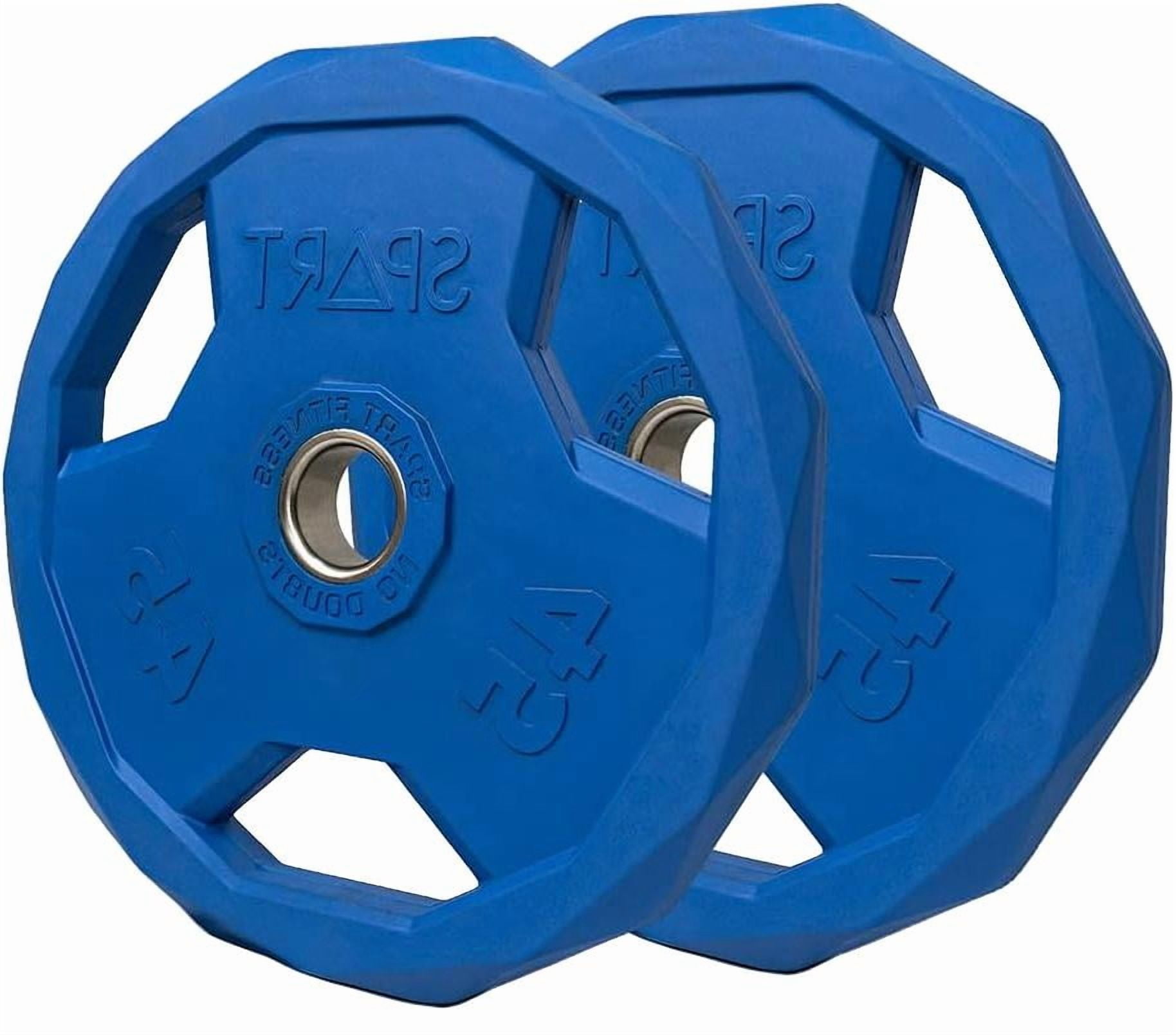 SPART 2" Rubber Coated Olympic Weight Plates 2.5-45LB Pair - Walmart.com