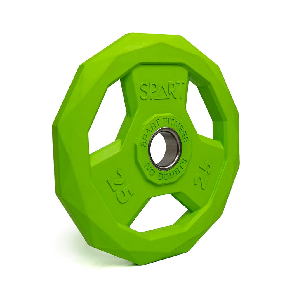 SPART Ultra Durable 2 in Rubber Coated Olympic Grip Weight Plate ...
