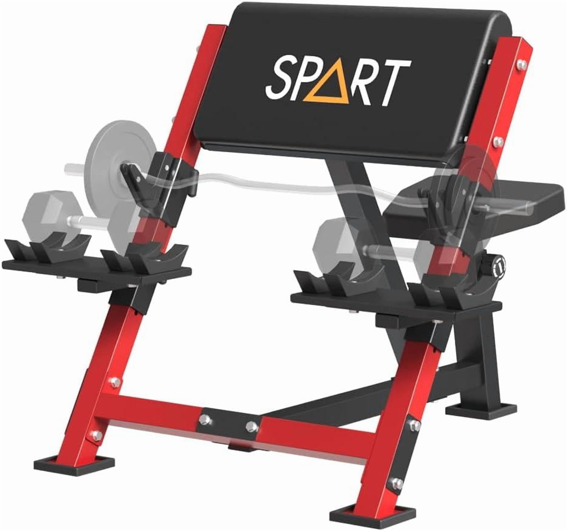 SPART Preacher Curl Bench, Seated Arm Isolated Barbell Dumbbell Bicep ...