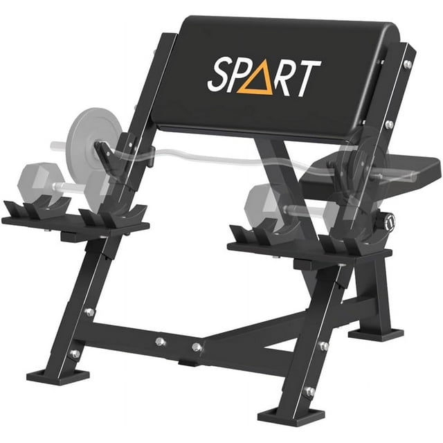 SPART Preacher Curl Bench, Seated Arm Isolated Barbell Dumbbell Bicep ...