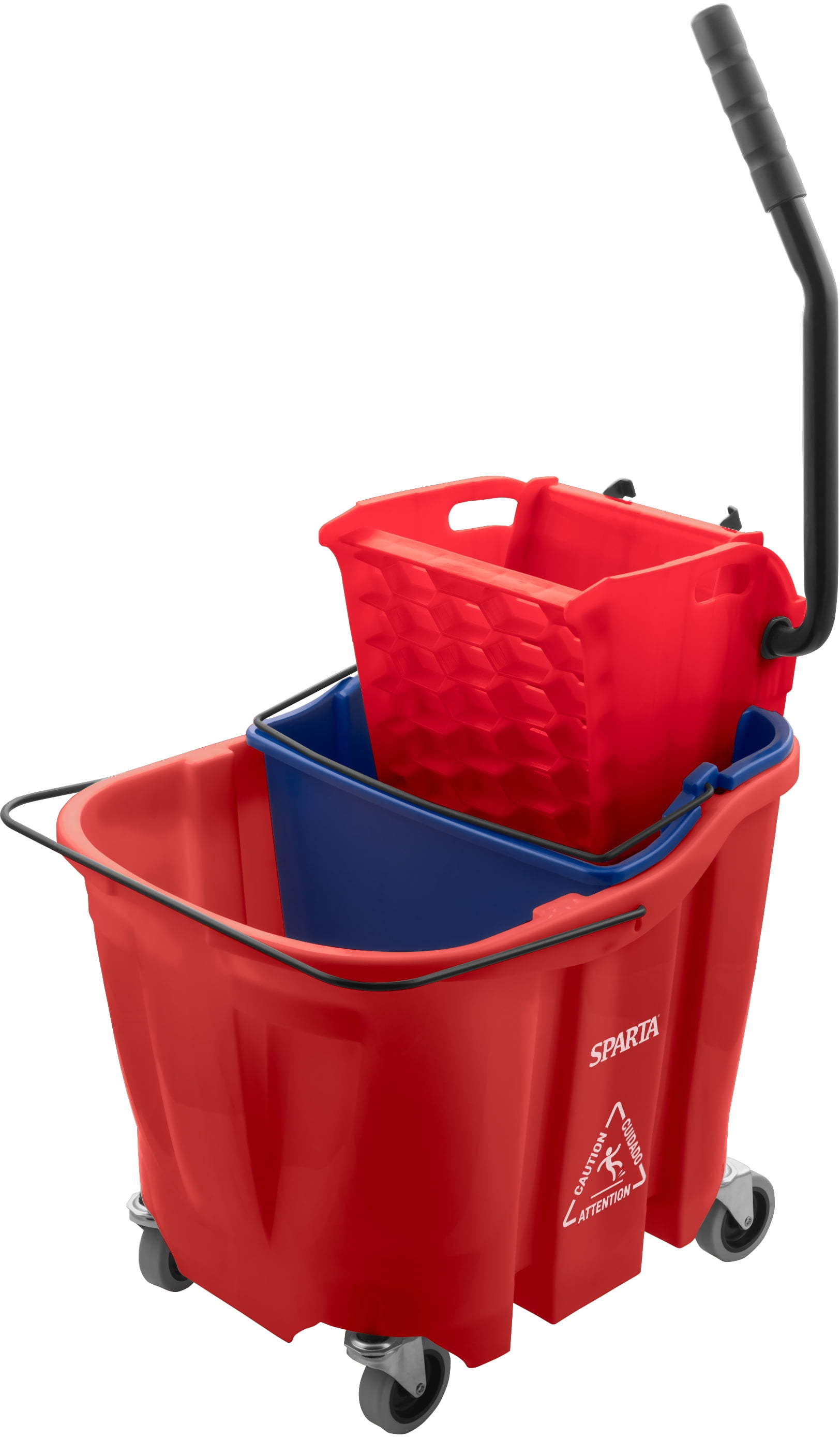 SPARTA OmniFit 35qt Mop Bucket Combo, Side Press Wringer & Soiled Water ...