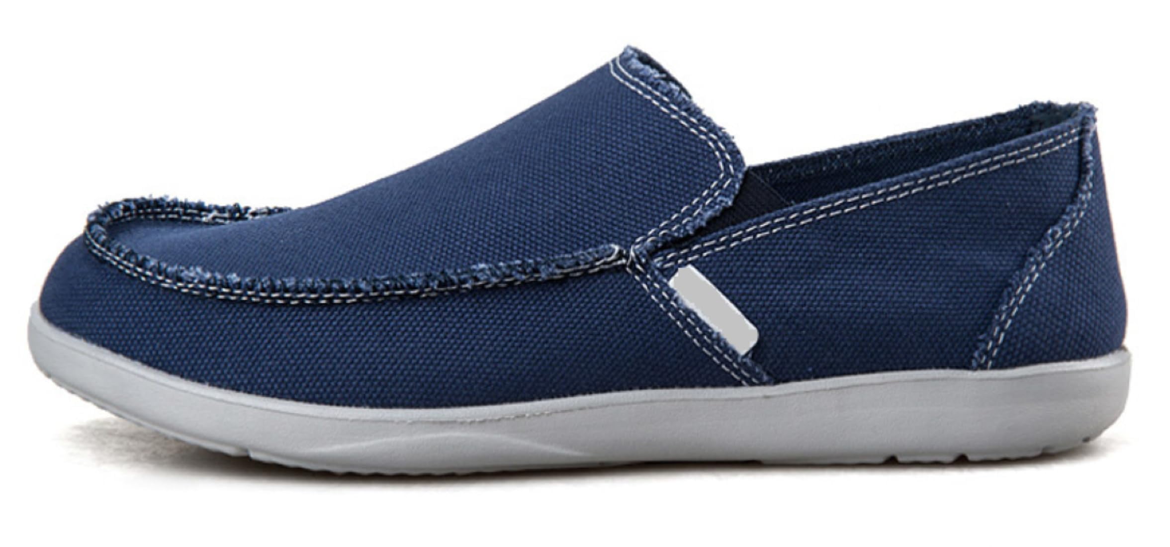 SPATI Men's Canvas Linen Slip On Loafer Lightweight Breathable Casual ...