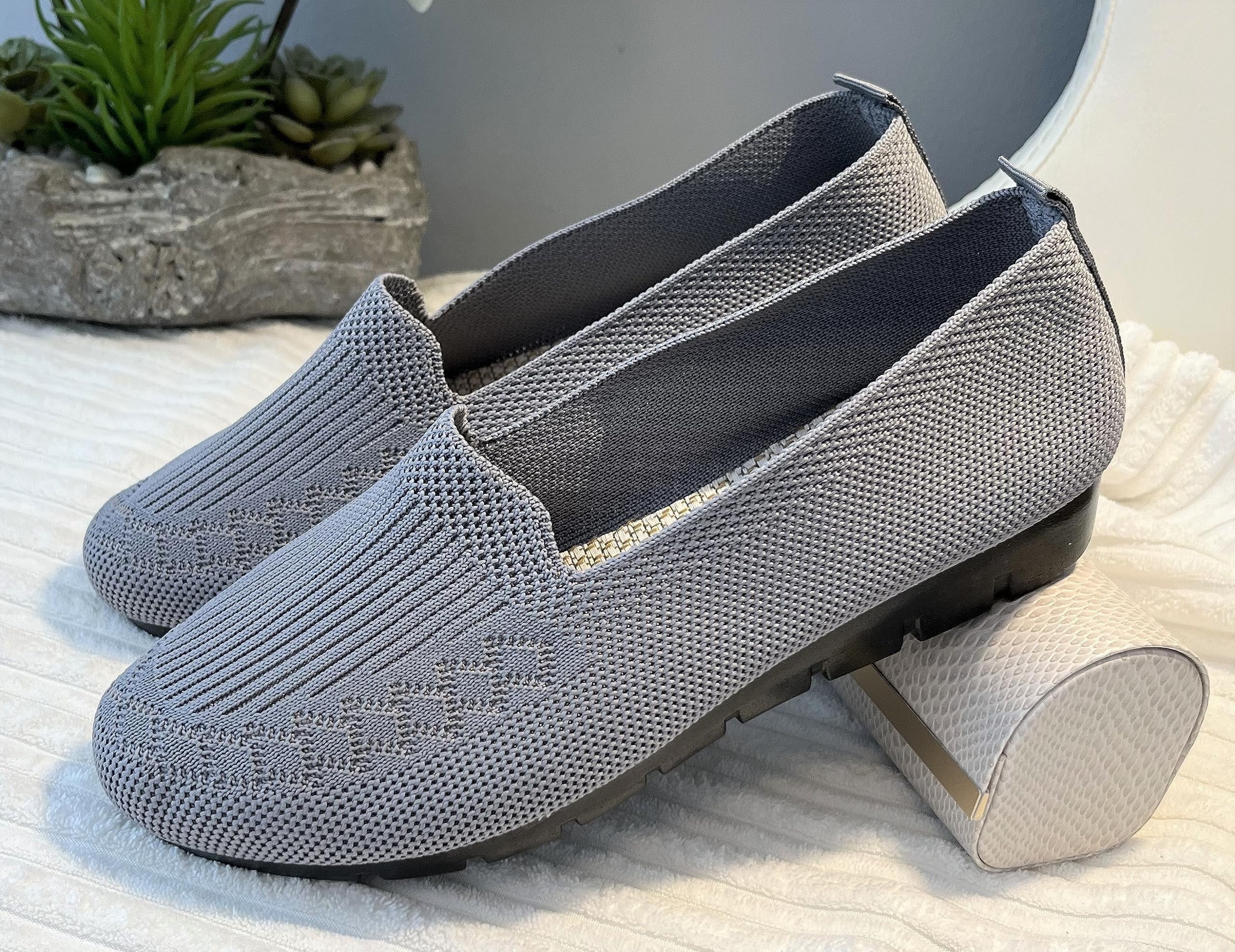 SPATI Women's Knitted Flat Shoes - Lightweight Loafers - Walmart.com