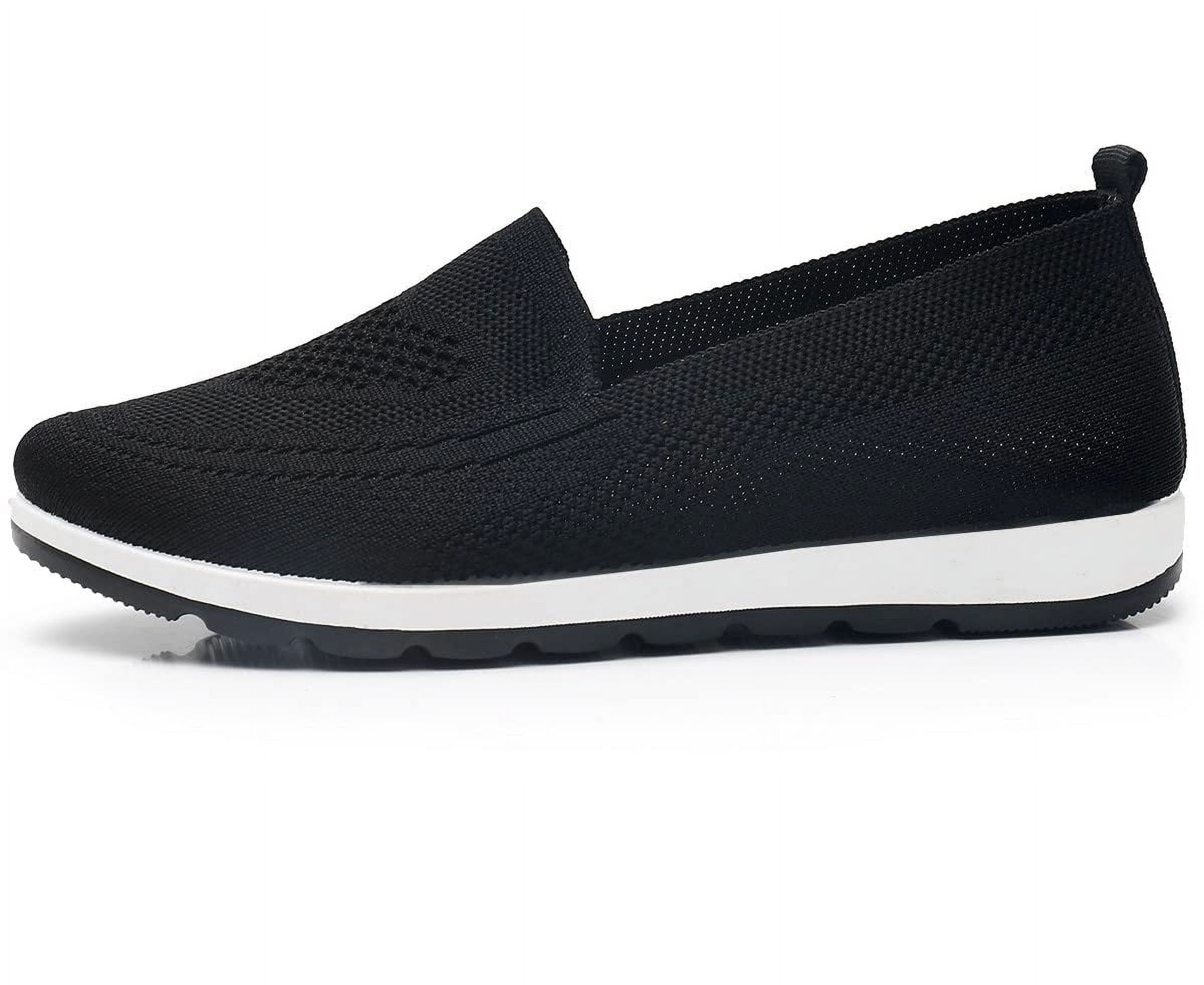 SPATI Women's Knitting Flat Shoes Walking Shoes Comfort Loafers ...