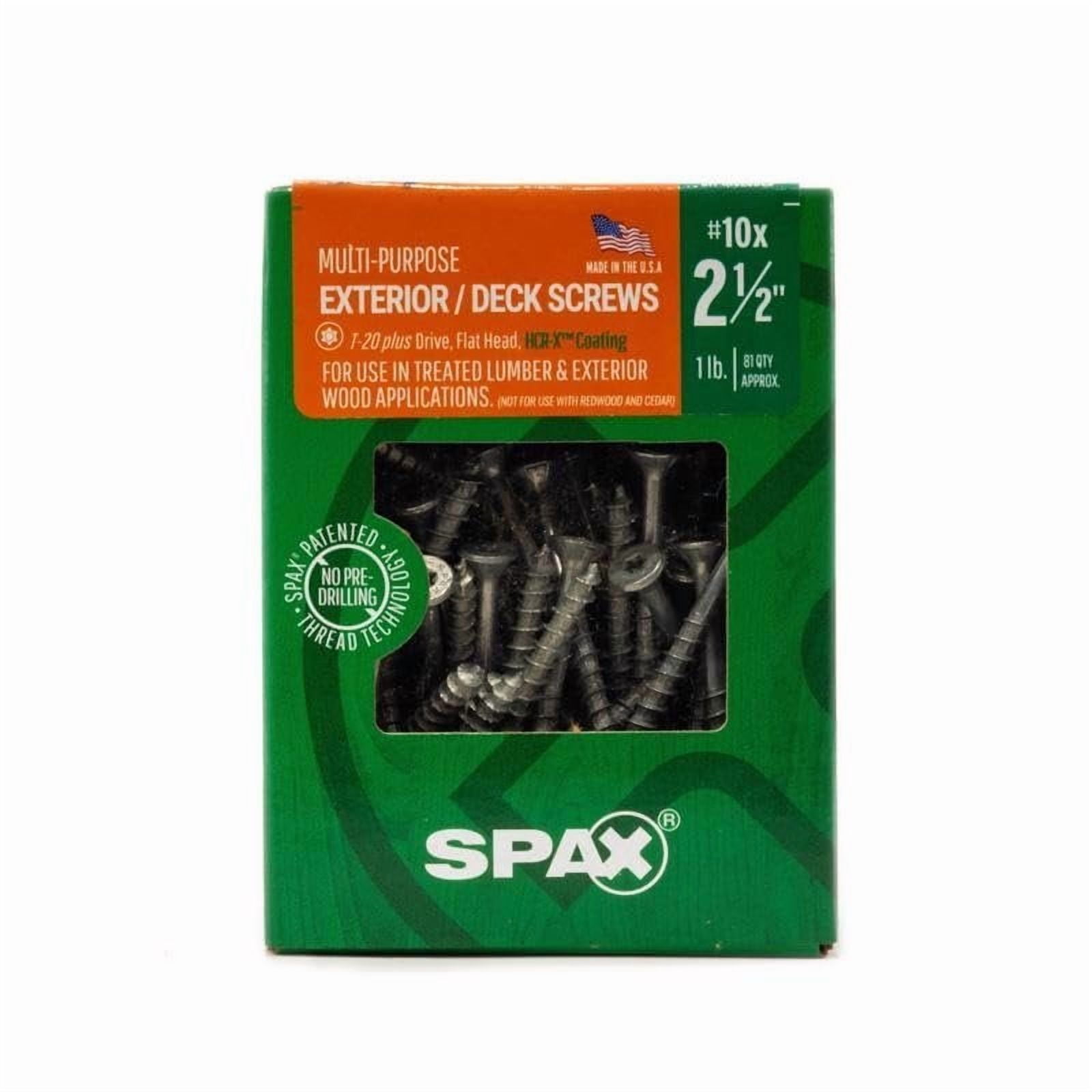 SPAX Deck Screw Gray Star Flat Head - 2.5 In, 1 Lb, 81 Pc, Wood Deck ...