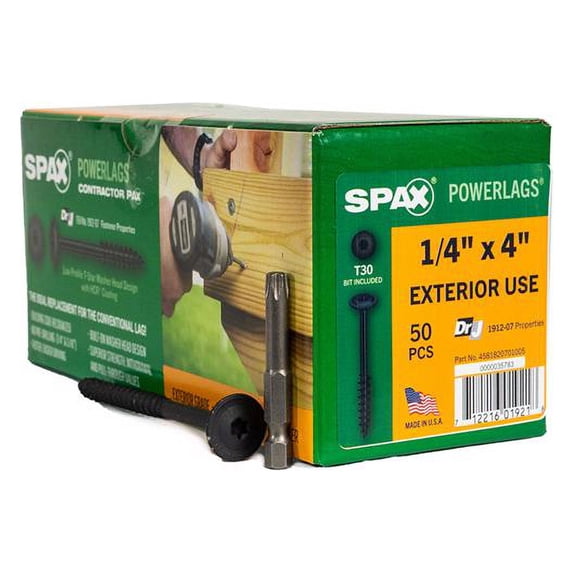 1/4X4 WH PWRLAG SCREW - Walmart.com