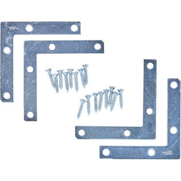 1-1/2 in. x 1-1/2 in. Inside Corner Brace, Steel, Zinc Plated (4 Pack ...