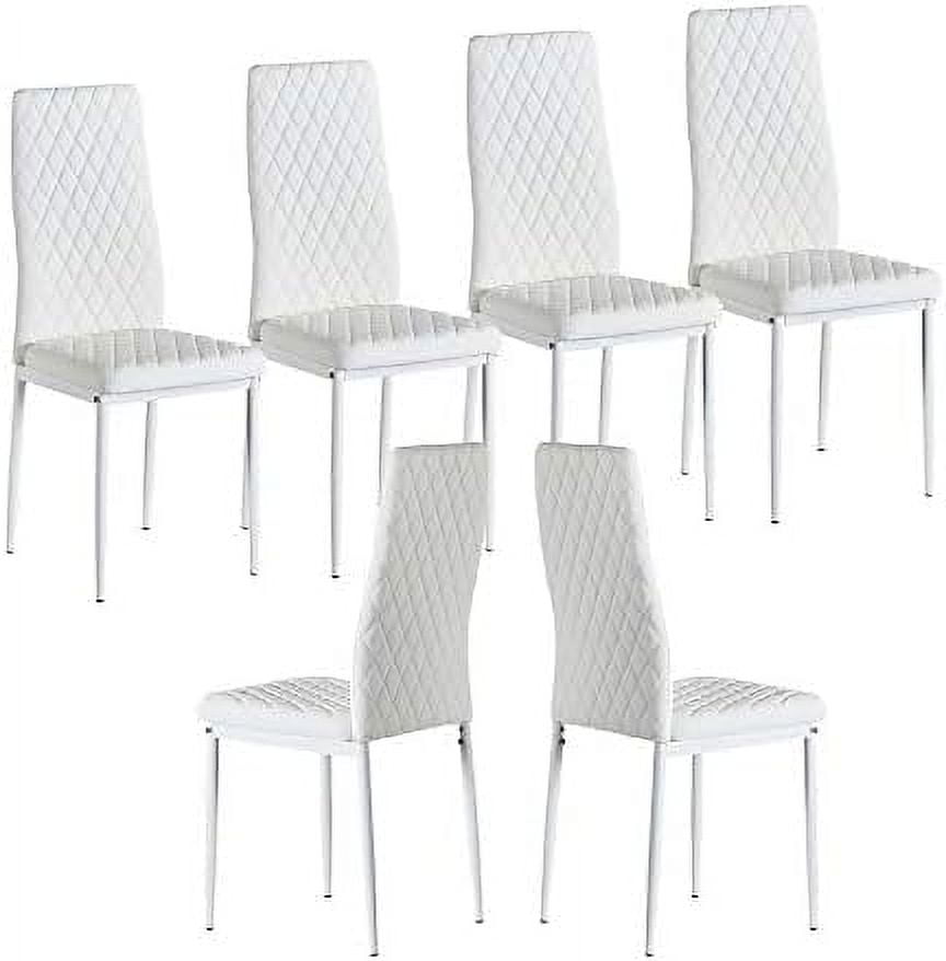 Spboomlife Set Of 6 Leather Dining Chairs Set With Upholstered Cushion
